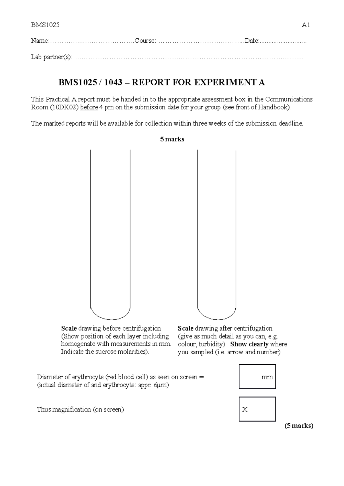 Practical A write up - BMS1025 A1 Name:……………………………….Course: - Studocu