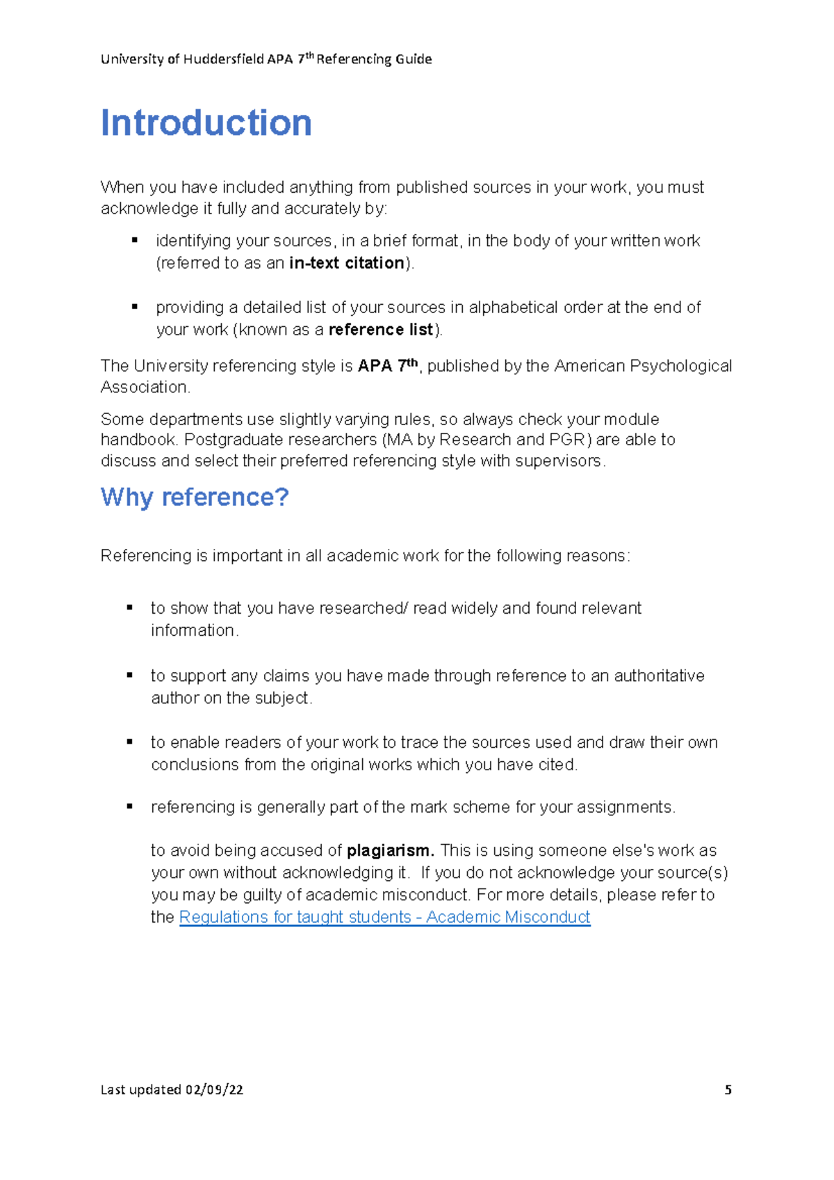 APA 7th Ref Guide Intro - It's good. - Introduction When you have ...