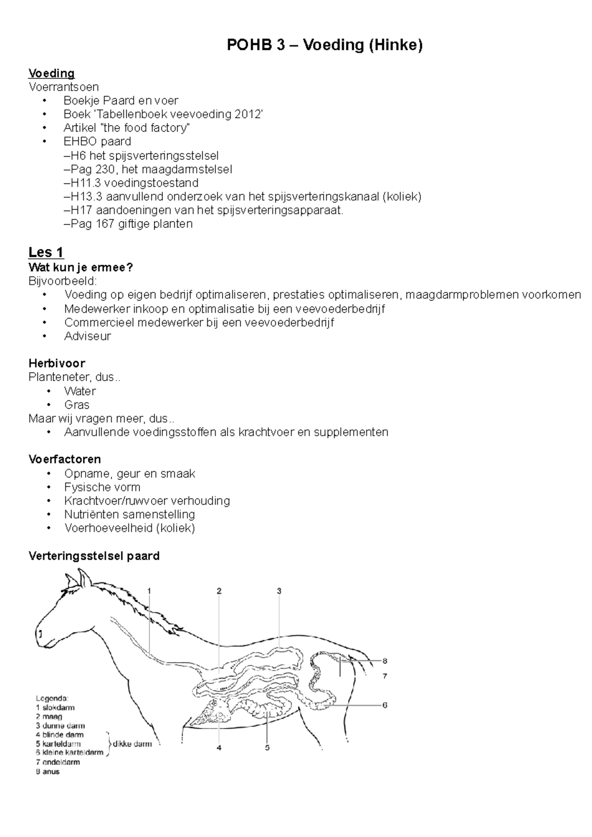 POHB 3 - lessen T3 Hinke - Voeding - POHB03 - college samenvatting ...
