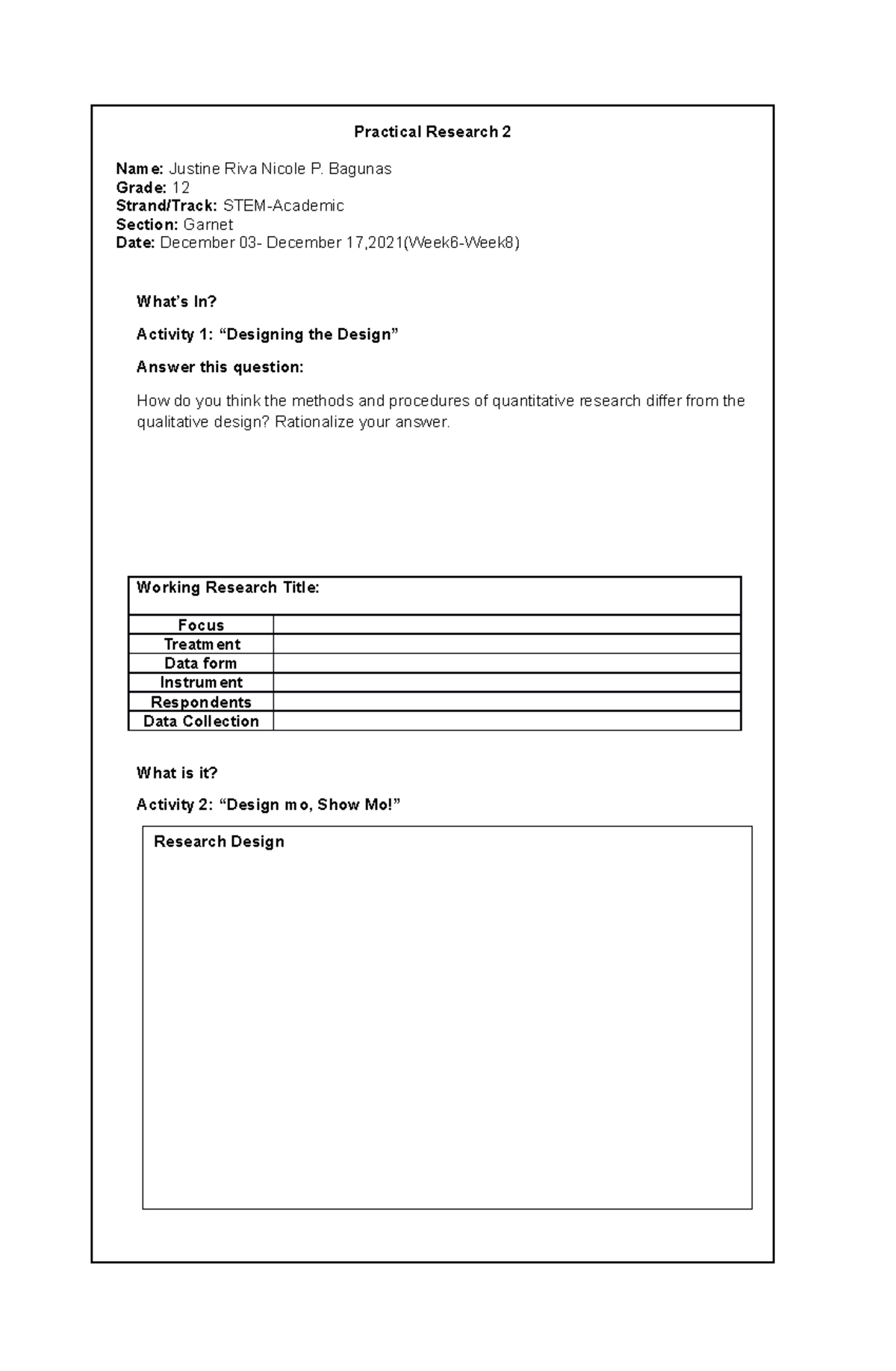 Practical Research 2 answers. You can answer it. Good luck. - Practical ...