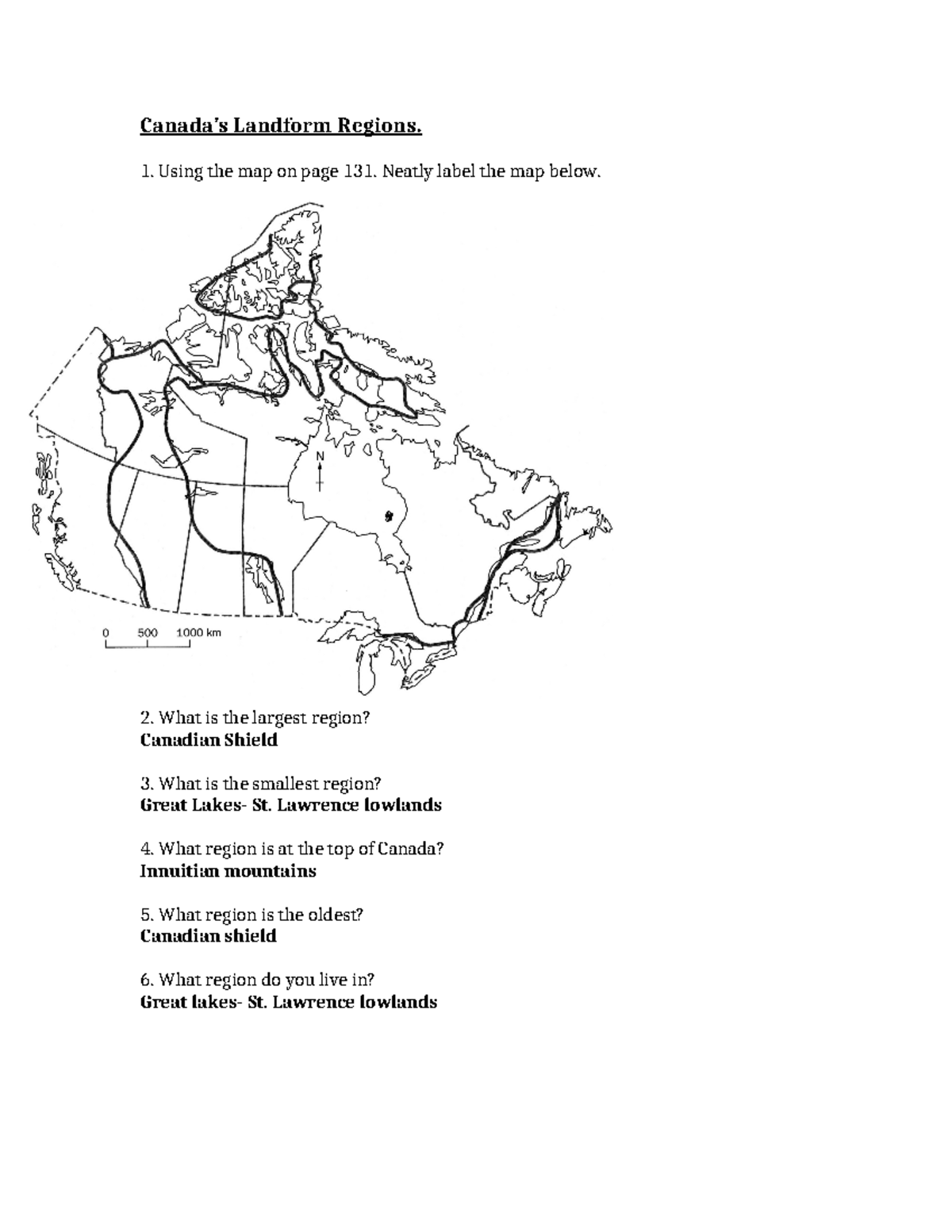 Copy of Canada’s Landform Regions text work - Canada’s Landform Regions ...