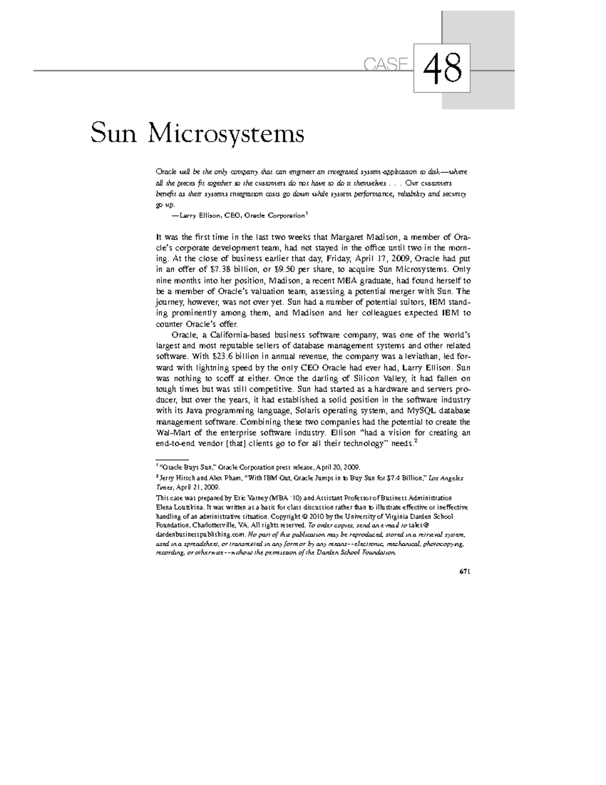 Sun Microsystems - this is a document related to financial management case study - Sun ...