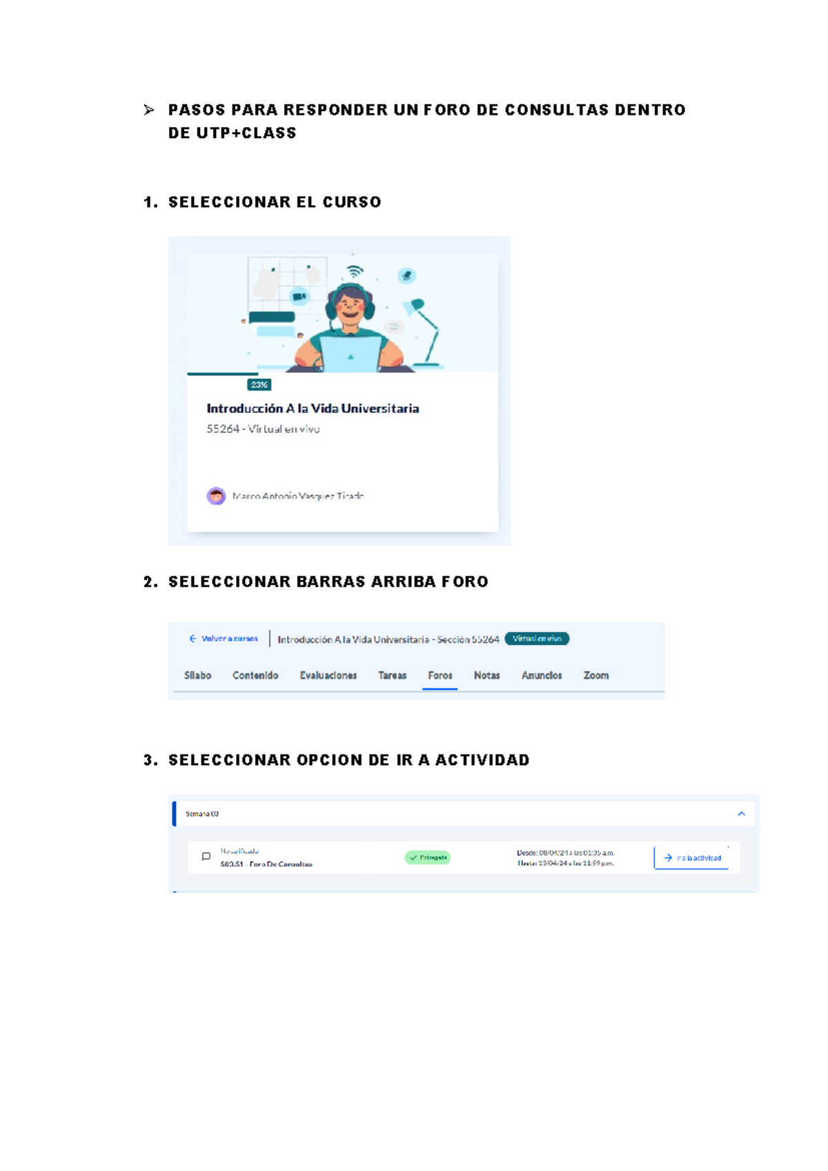 IVU actividad 3 Rosmeriguzman - PASOS PARA RESPONDER UN FORO DE ...