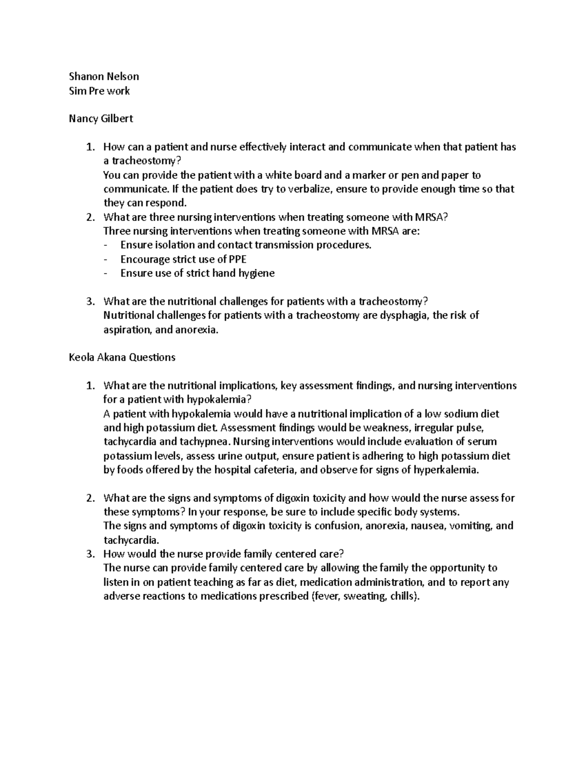 Sim Pre Work - Simulation Pre work for Nancy Gilbert and Keona Akana ...