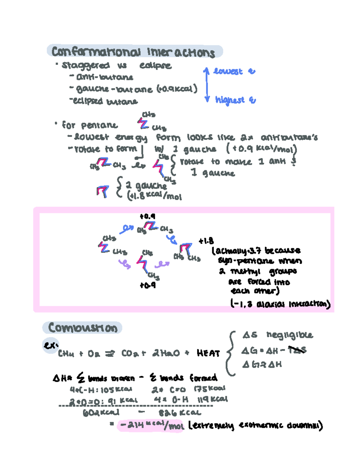 Alkanes conformations - Conformational interactions staggered us ...