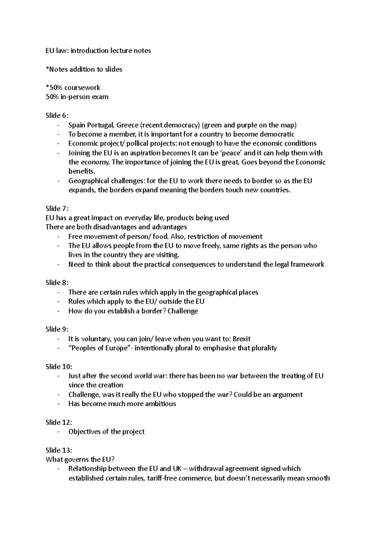 Eu Law Introduction Lecture Notes Eu Law Introduction Lecture Notes 5055