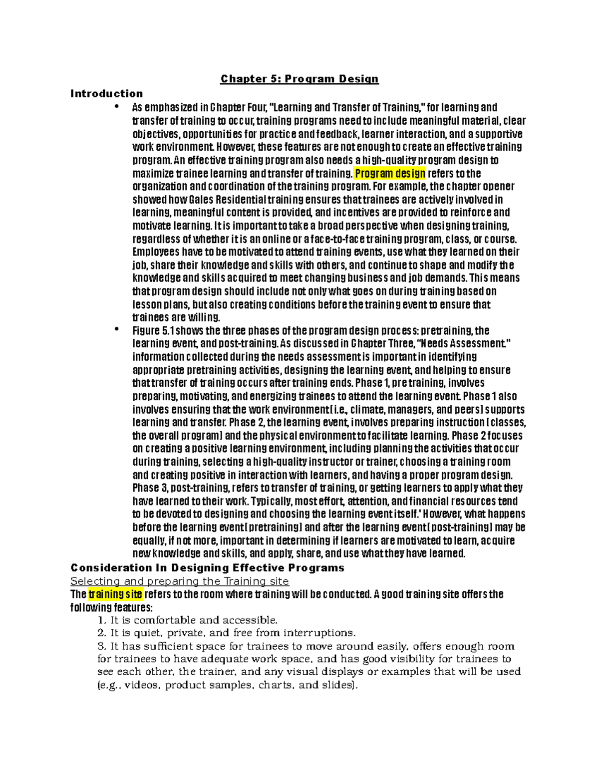 Chapter 5 Program Design - Chapter 5: Program Design Introduction As ...