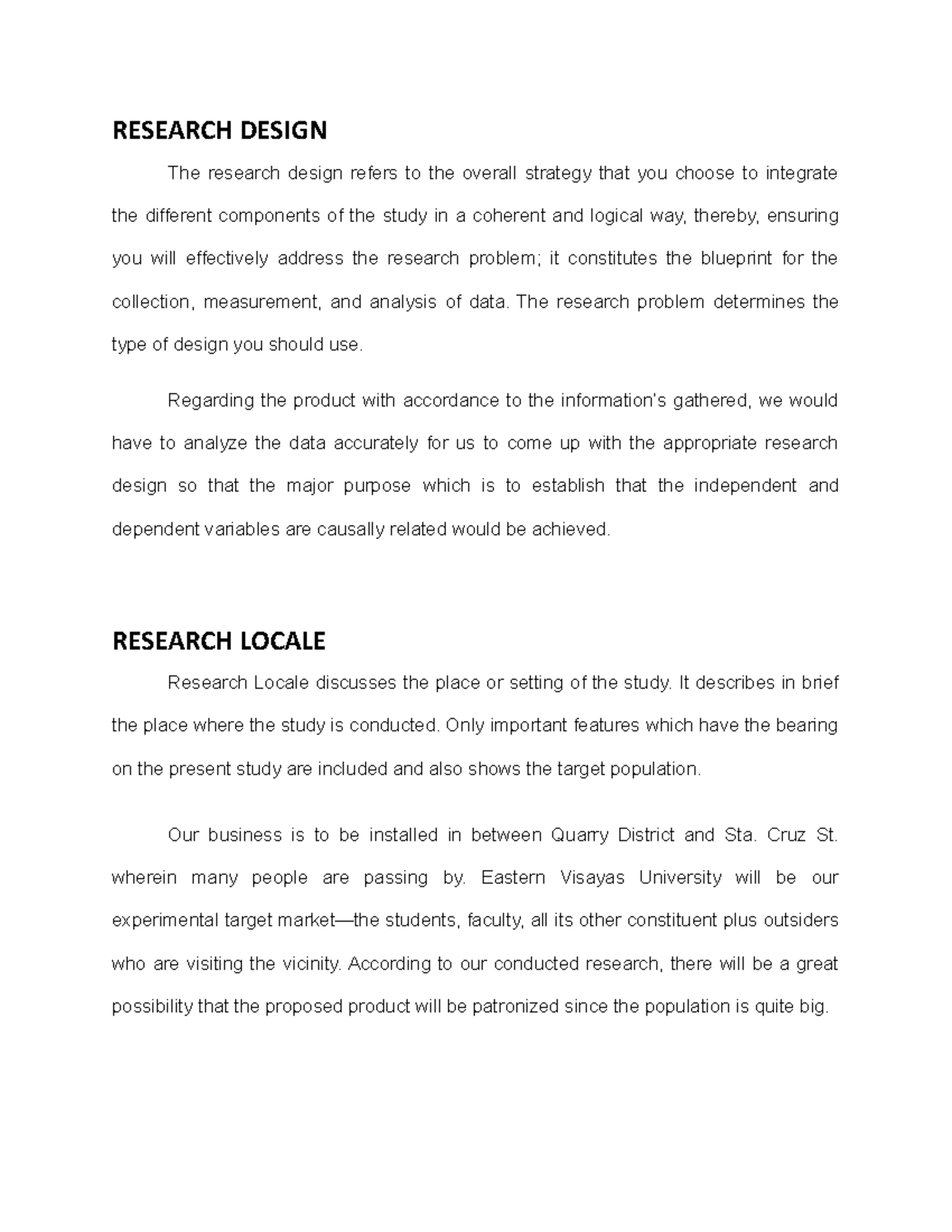 Research Design - RESEARCH DESIGN The research design refers to the ...