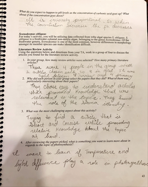 Photosynthesis Lab Report Studoc - Effect of Light on Photosynthesis ...