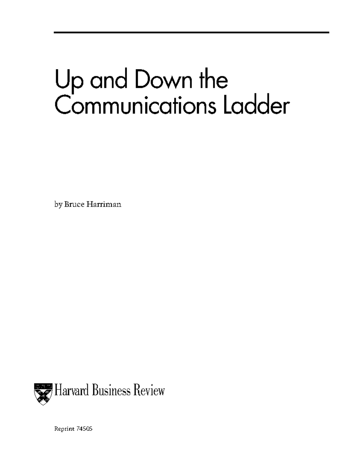 4. Up and Down the Communications Ladder 8P - Up and Down the ...