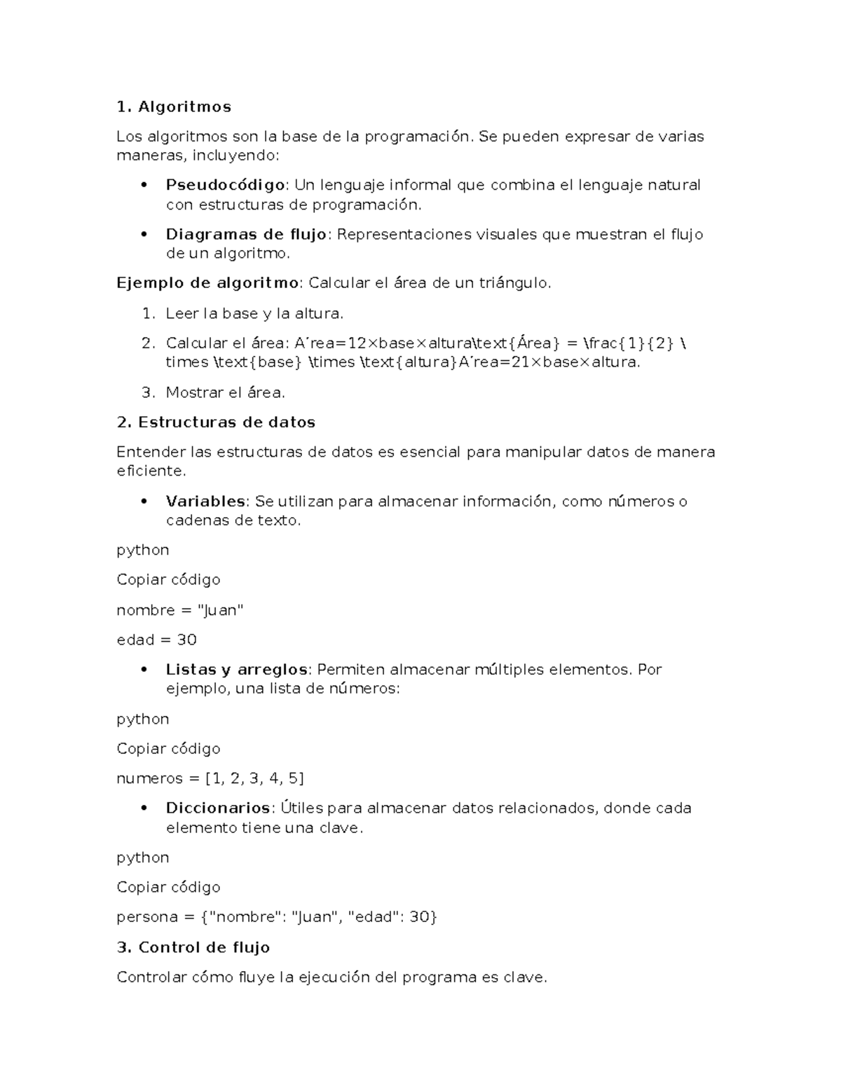 Profundizacion de fundamentos de programacion - Algoritmos Los ... Profundizacion de fundamentos de programacion - Algoritmos Los ...