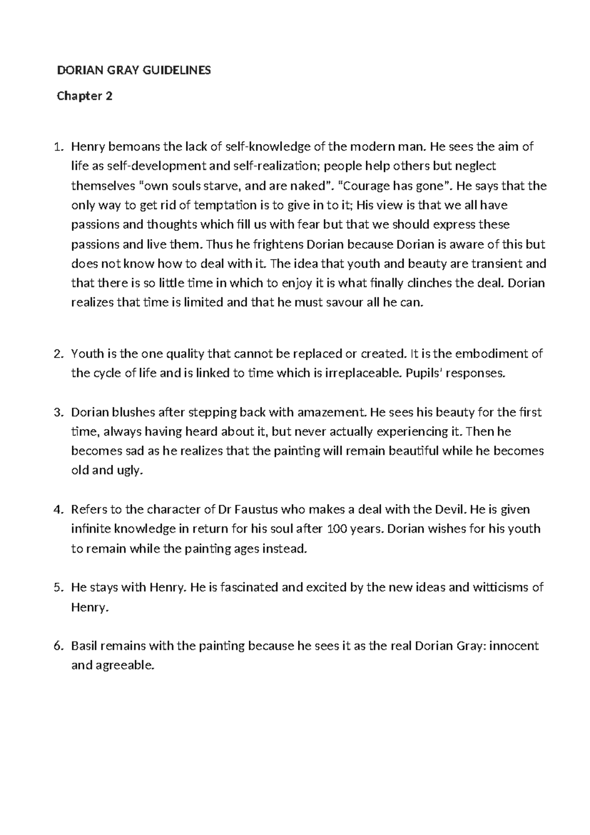 Dorian GRAY Guidelines Chapter 2 - DORIAN GRAY GUIDELINES Chapter 2 ...