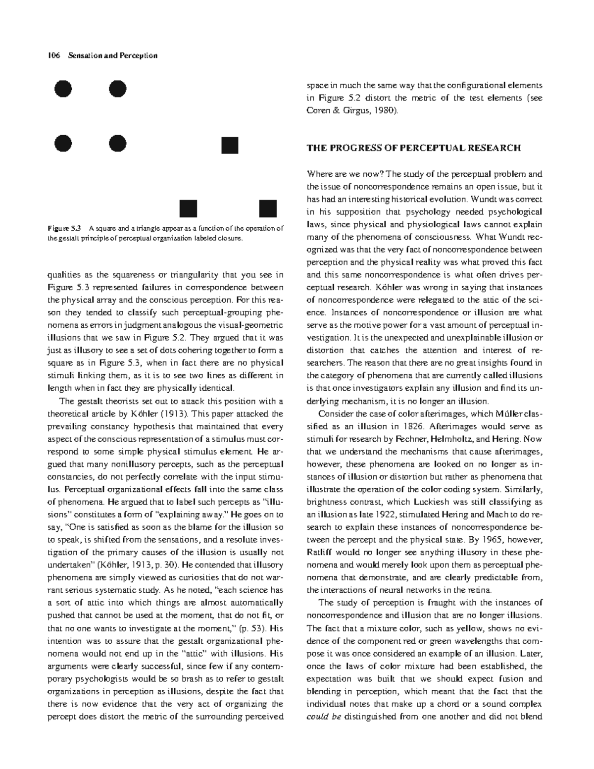 Handbook-of-psychology - 106 Sensation and Perception Figure 5 A square ...