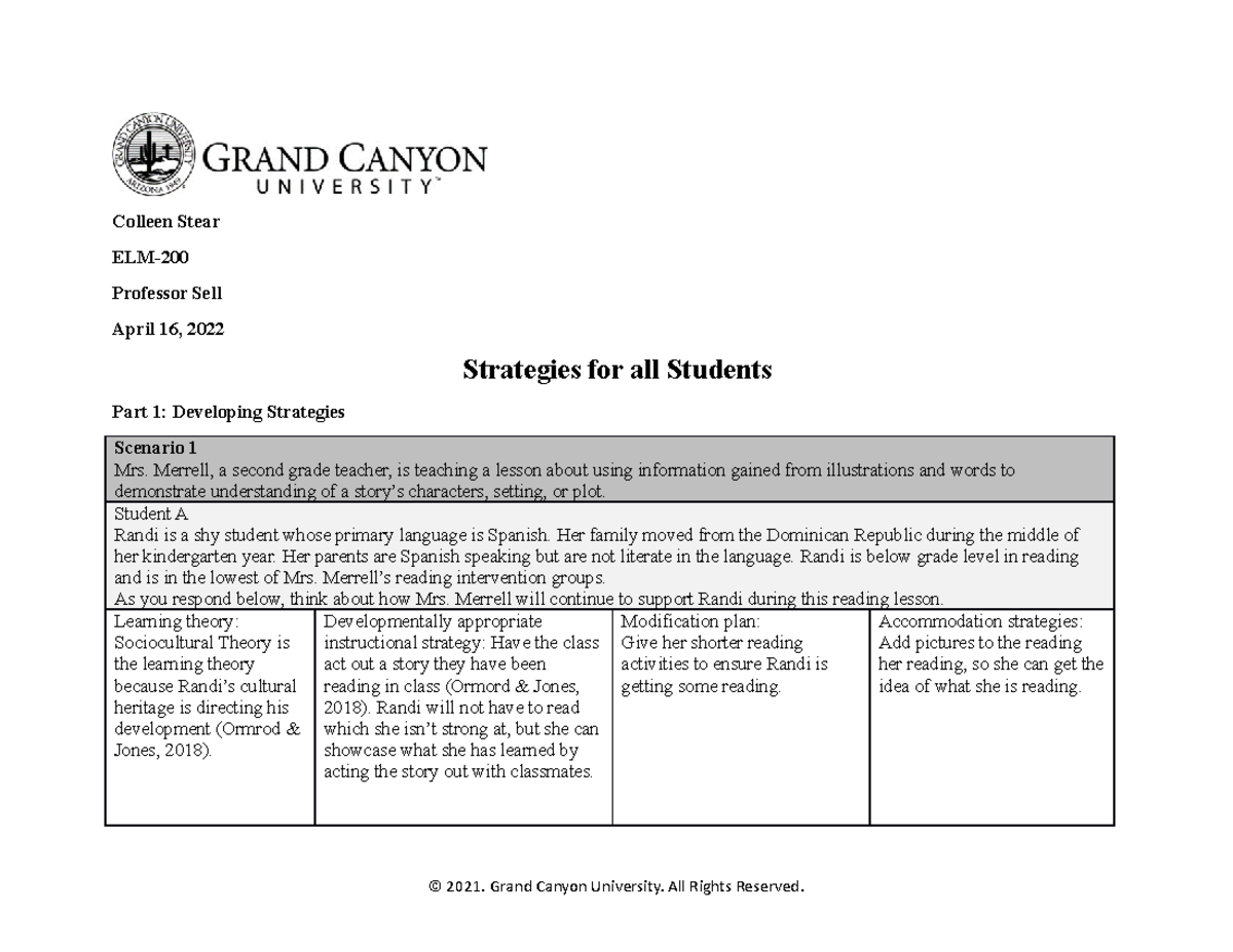 ELM-200-T6-BM-Strategies for All Students Colleen Stear - Colleen Stear ...
