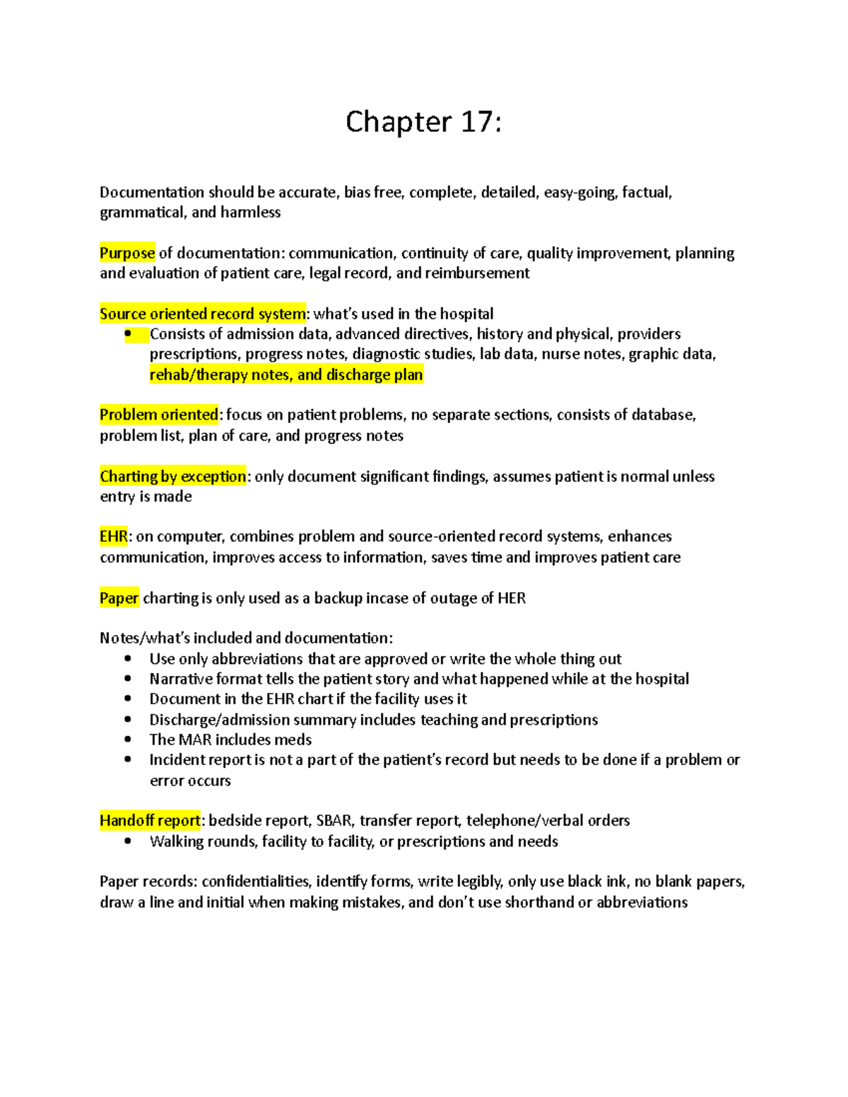 Chapter 17 V - Documenting - Chapter 17: Documentation should be ...