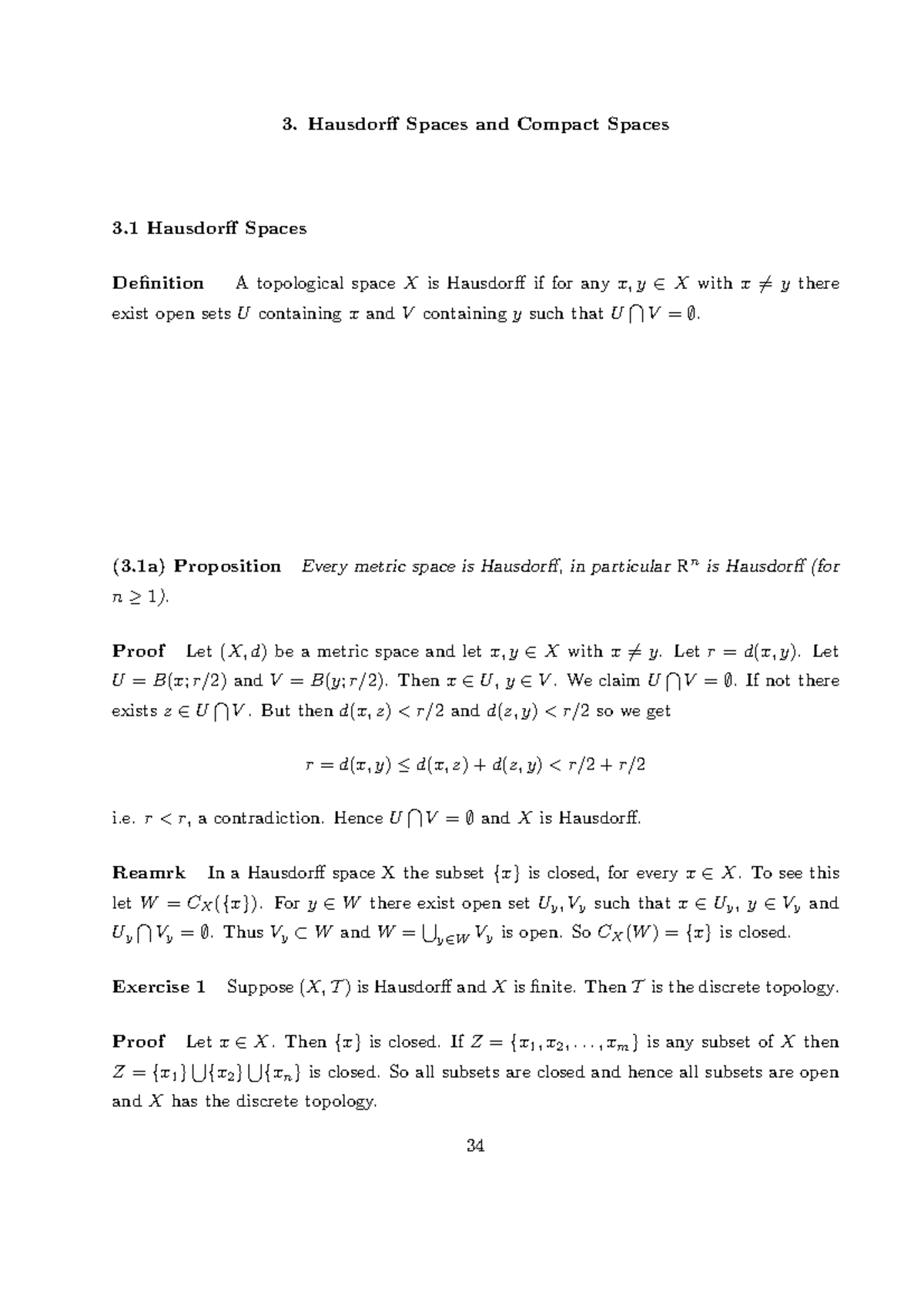 Topchapter 3 - Previous year question papers and exercise - Hausdorff ...