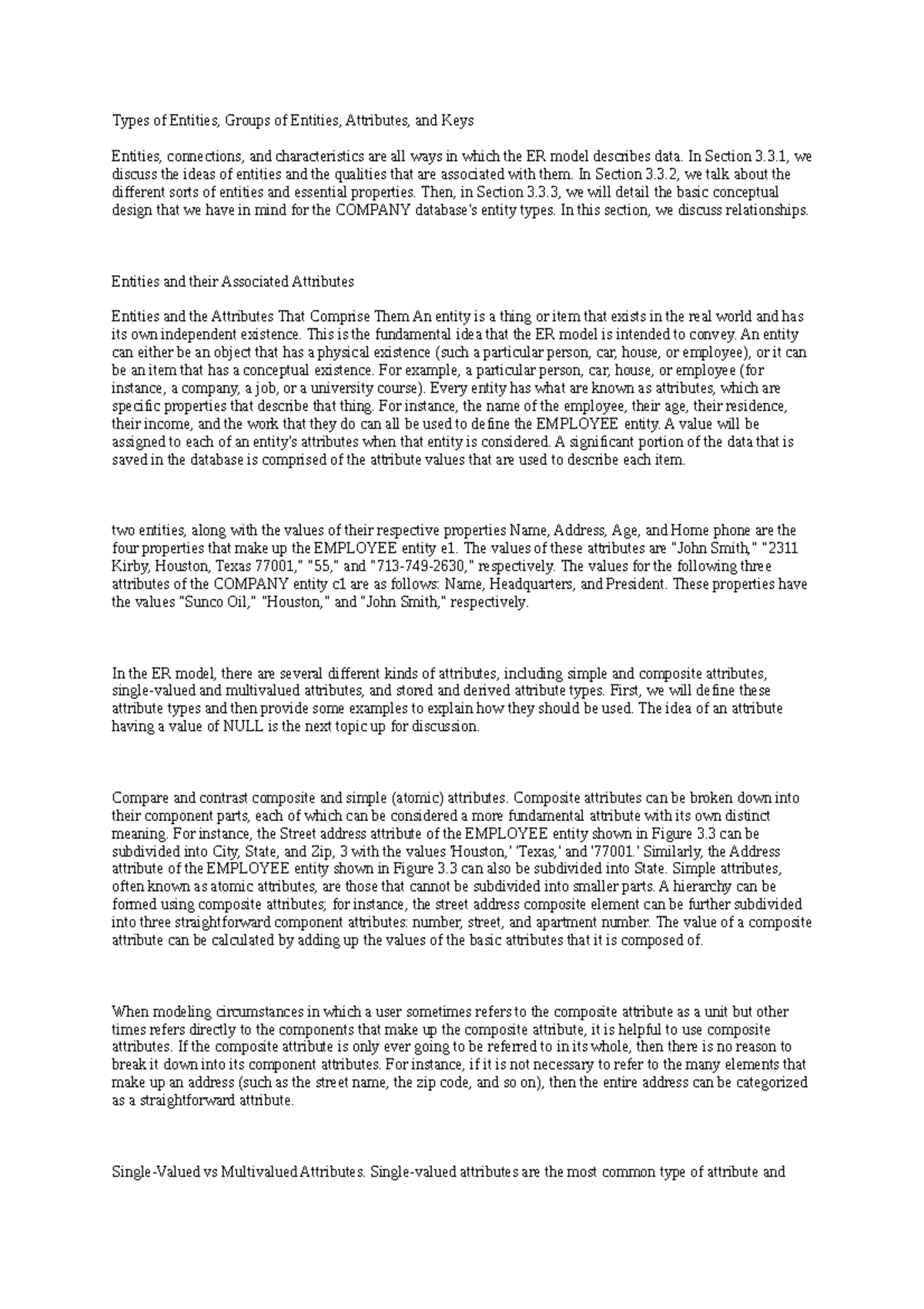 Conceptual Data Modeling Lecture 2 Types Of Entities Groups Of
