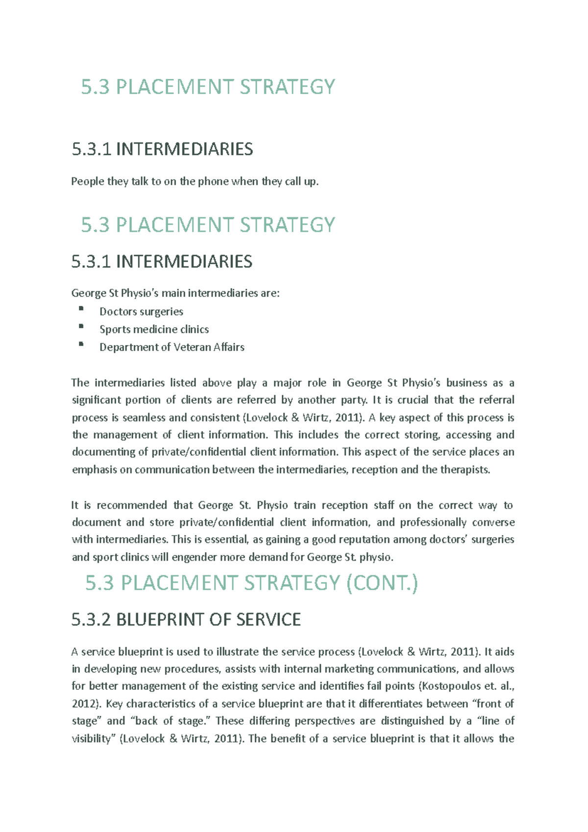 Place strategy - PRACTICE MATERIALS FROM TUTORIALS - 5 PLACEMENT ...