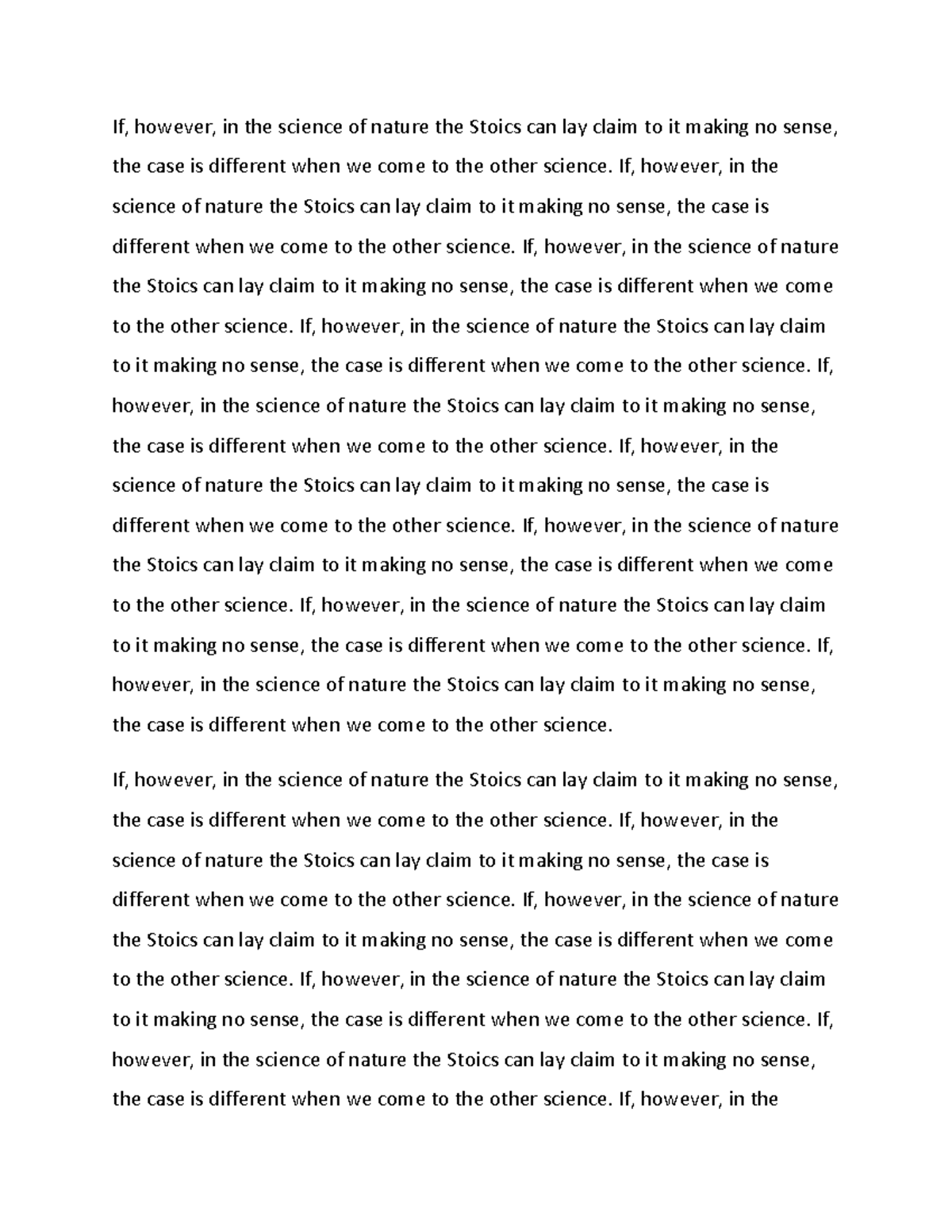 Science anecdote notes - If, however, in the science of nature the ...