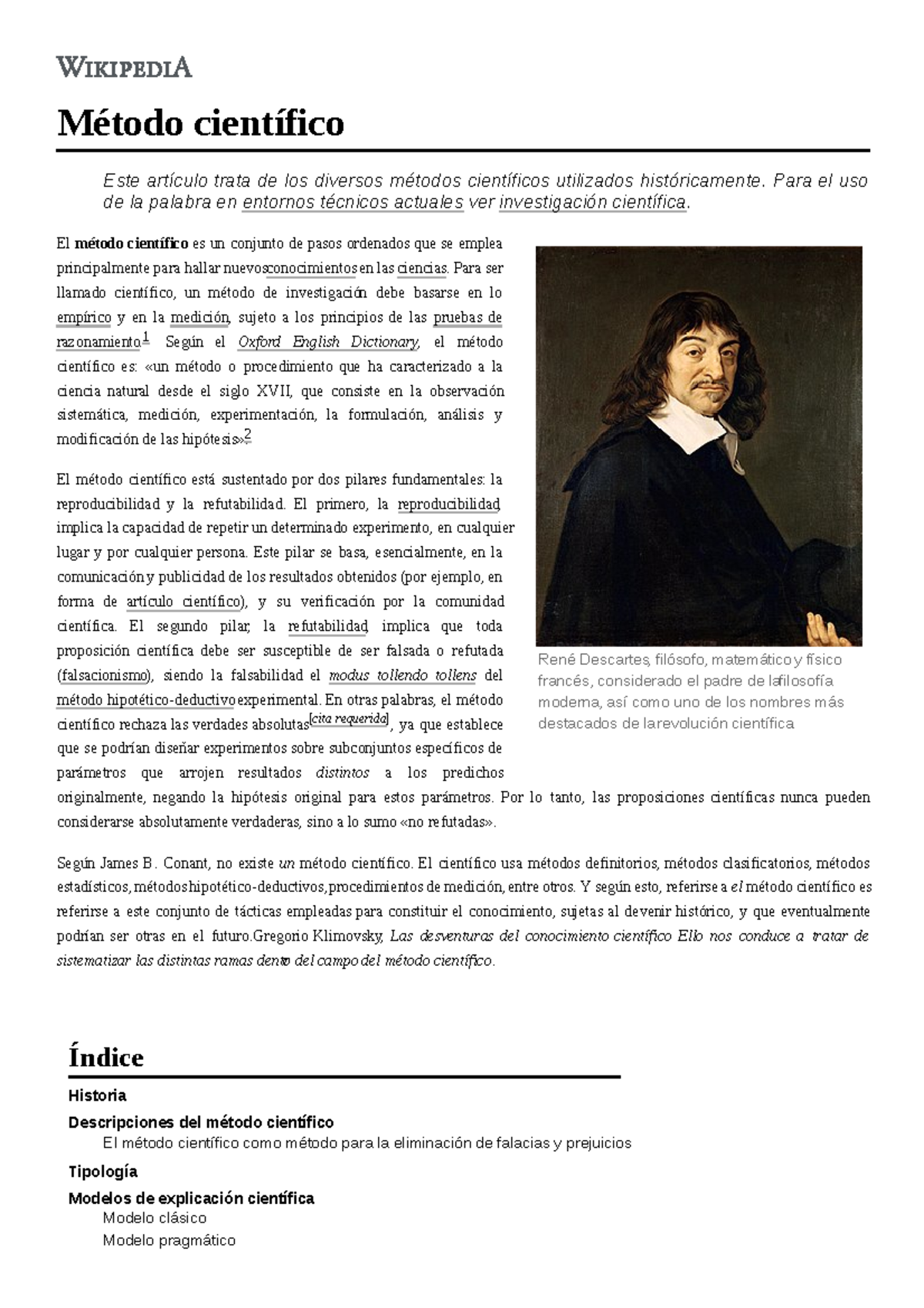 Lectura Método científico - Método científico Este artículo trata de ...