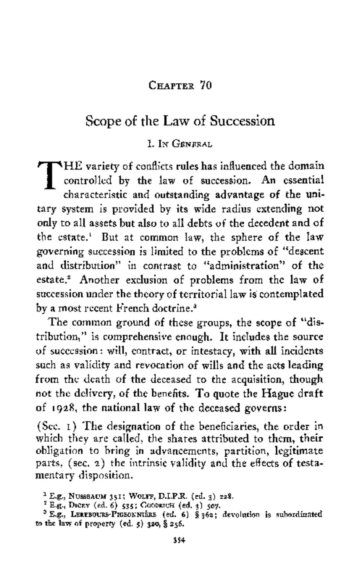18-Scope - Lecture notes 1-10 - CHAPTER 70 Scope of the Law of ...