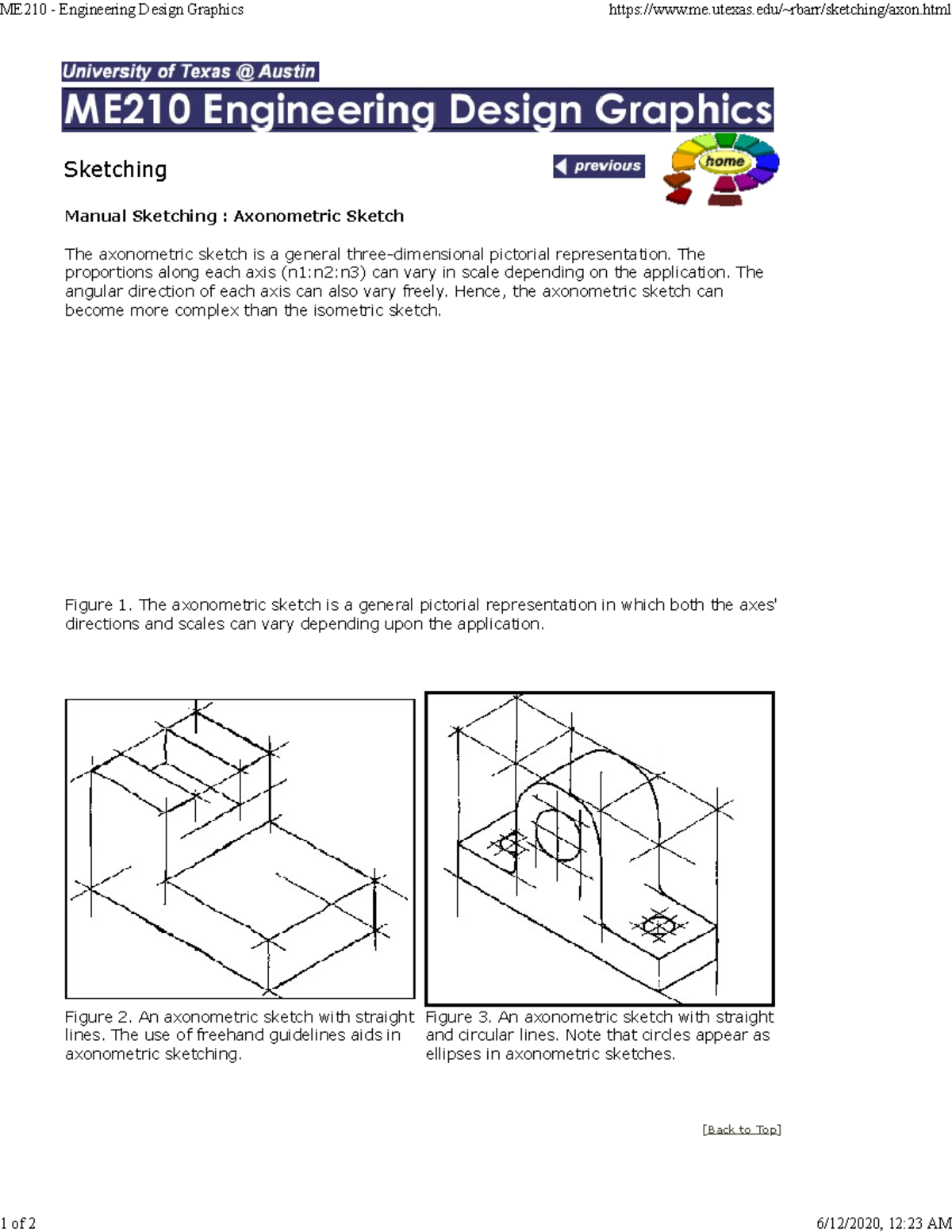 Uof Texas Axonometric Sketch - Sketching Manual Sketching : Axonometric ...