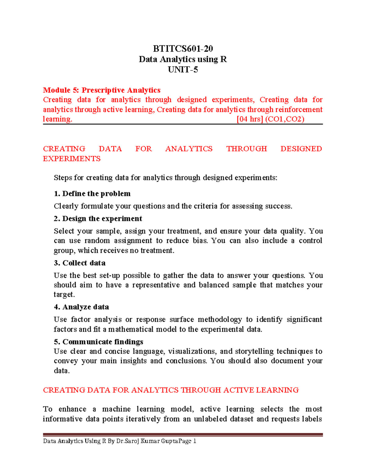 Unit5 R Creating Data For Analytics Through Designed Experiments Creating Data For