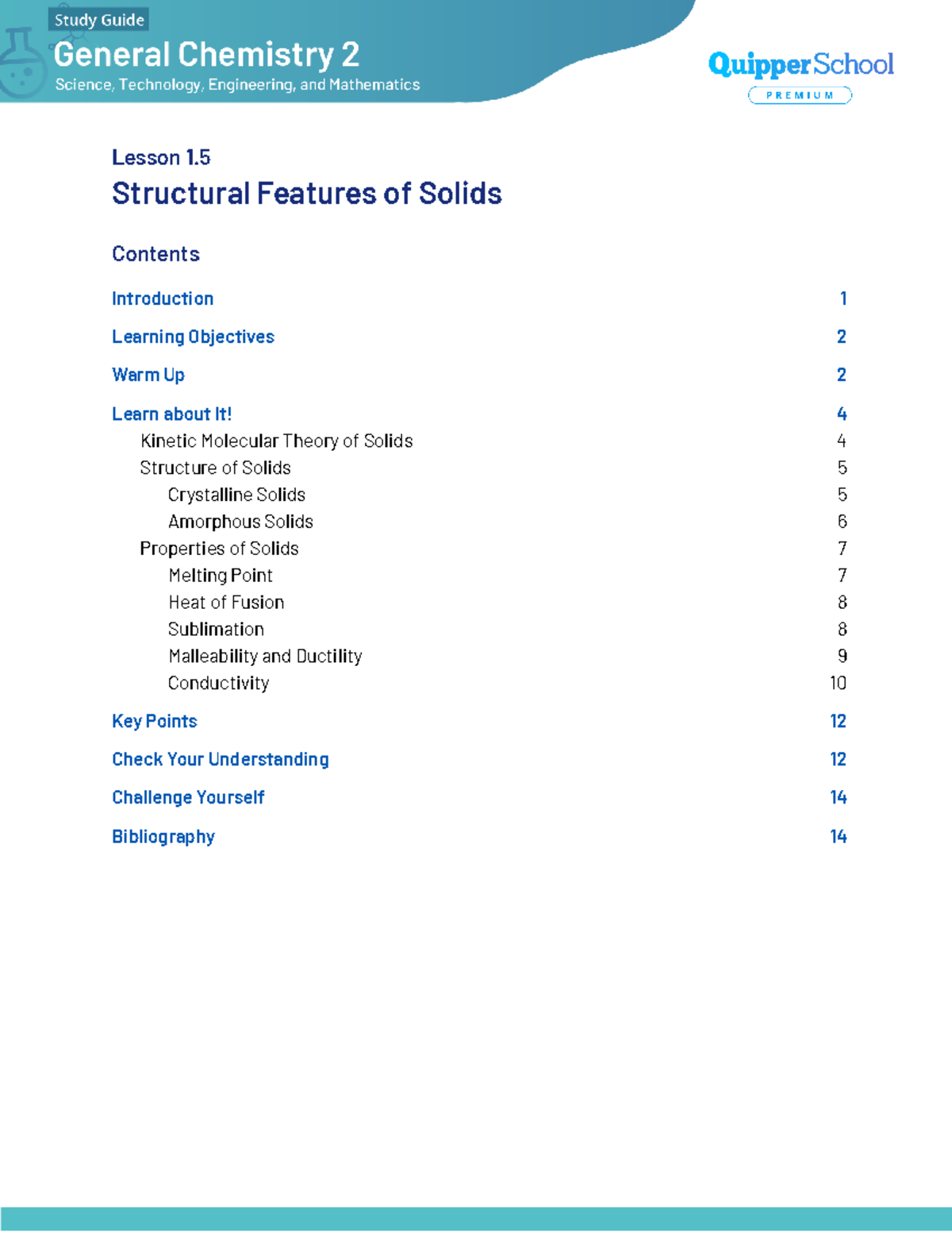 Structural Features of Solid - Study Guide - Structural Features of ...