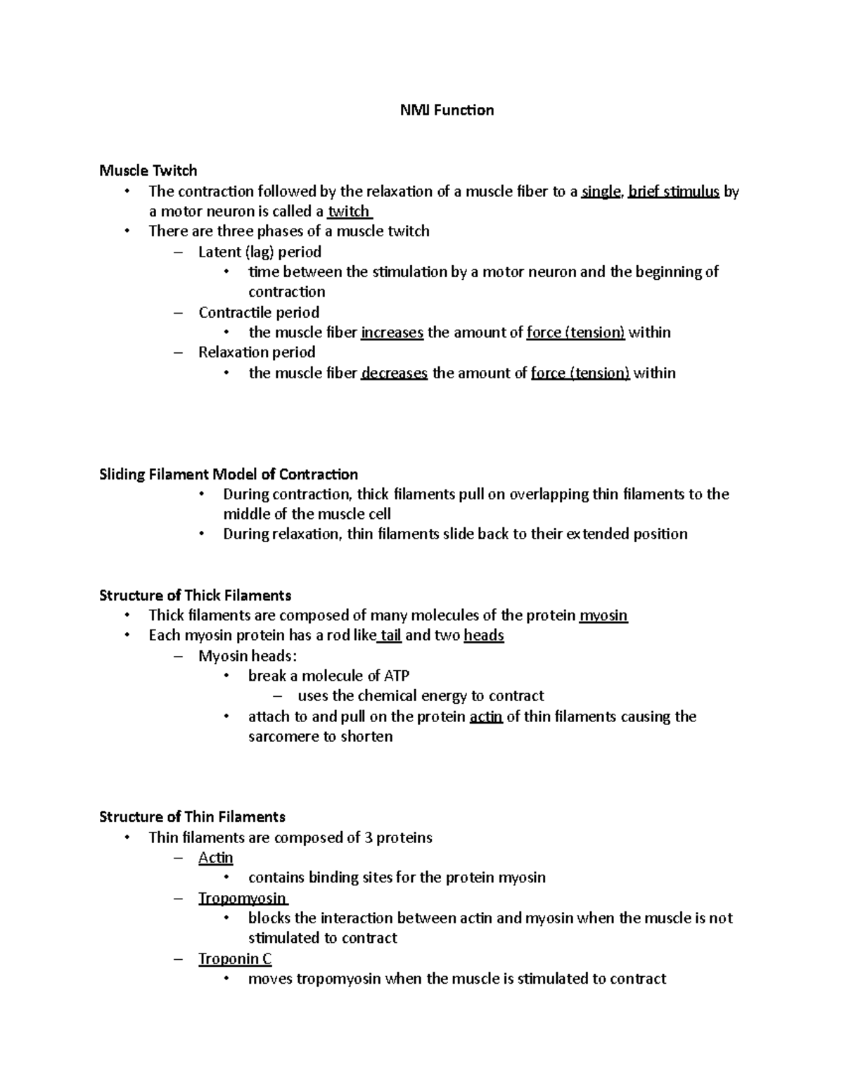 NMJ Function - notes on NeuroMuscular Junctions - NMJ Function Muscle ...