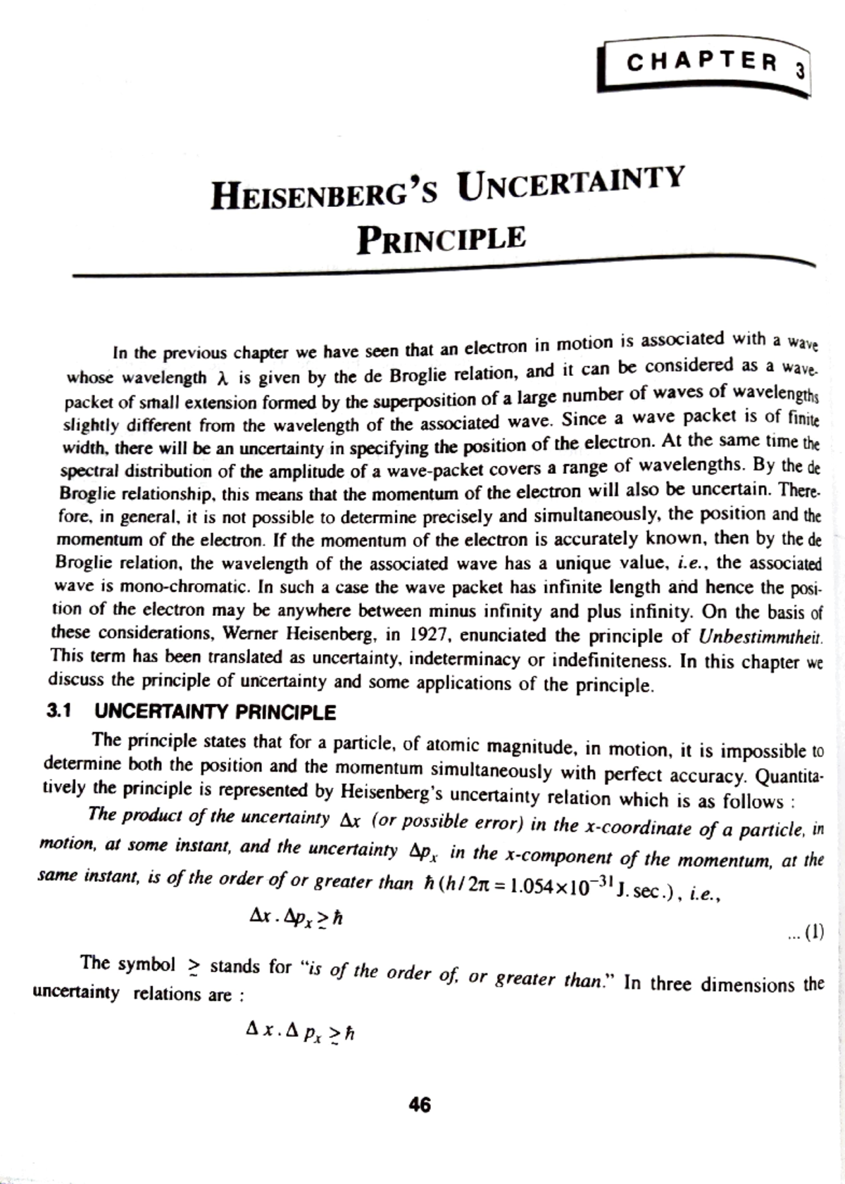 Herseinberg uncertainty principle - Bsc physics - Studocu