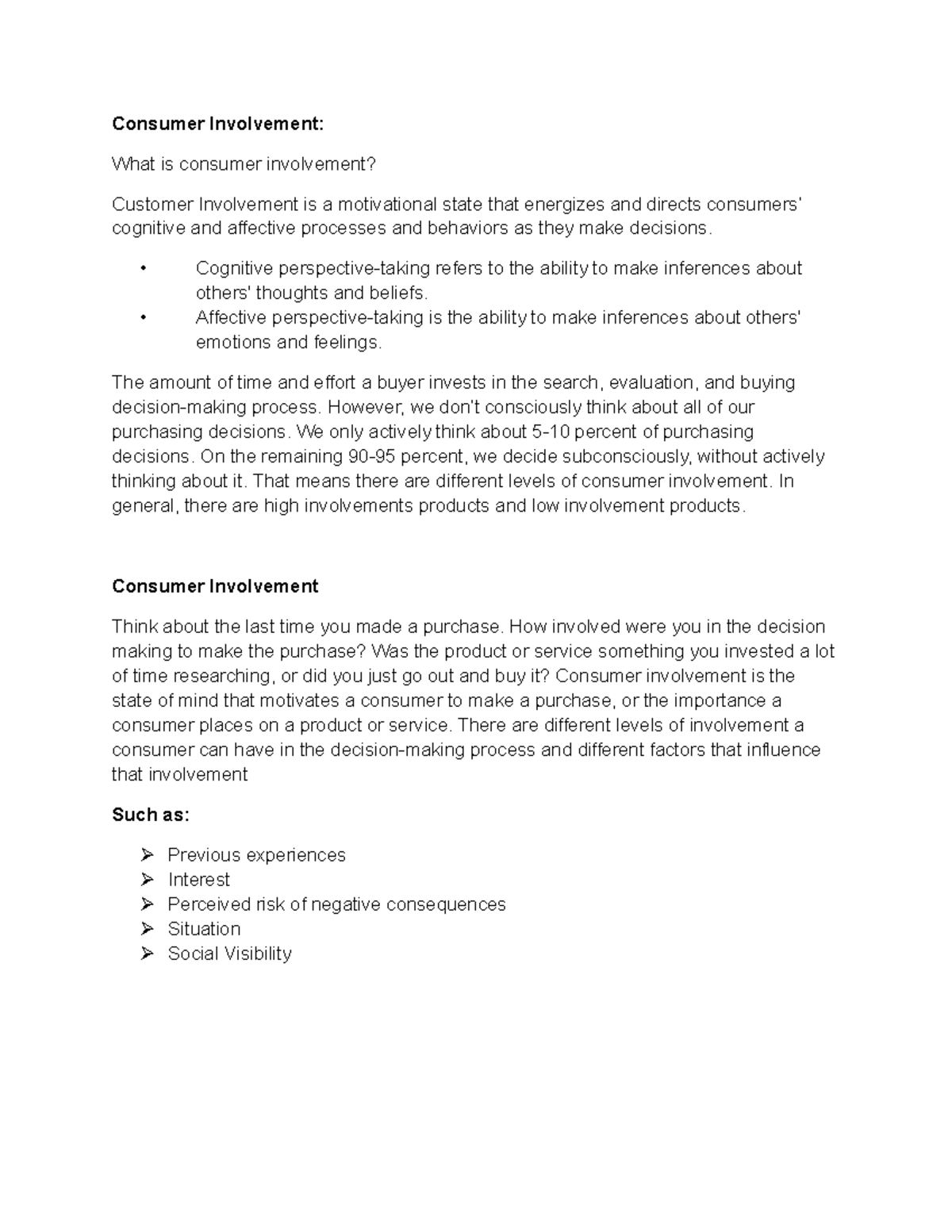 ENT-Consumers-Involvement-Mendoza-John-Rhoyd-M. - Consumer Involvement ...