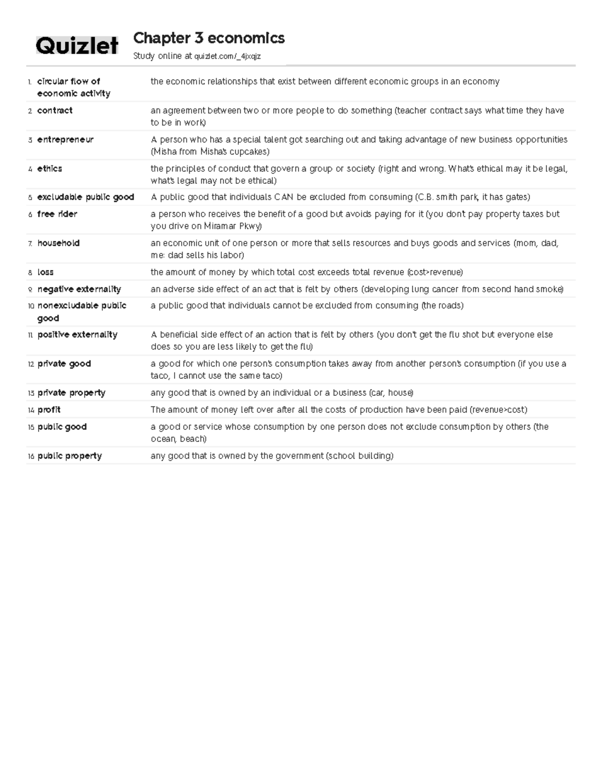 Macroeconomics chapter 3 vocab - Chapter 3 economics Study online at ...