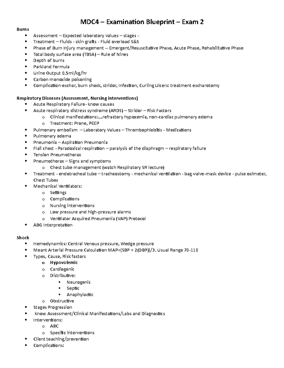 MDC4 Exam 2 Blueprint - ... - MDC4 – Examination Blueprint – Exam 2 ...