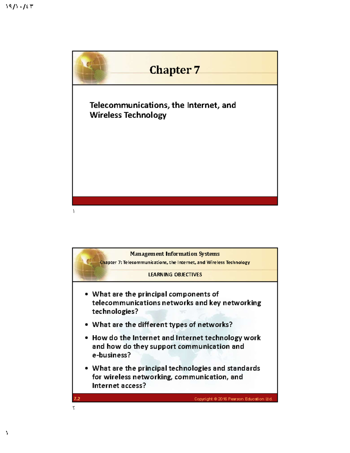 7 - Test bank - ١ ١٢6.17 ••••Telecommunications, the Internet, and ...