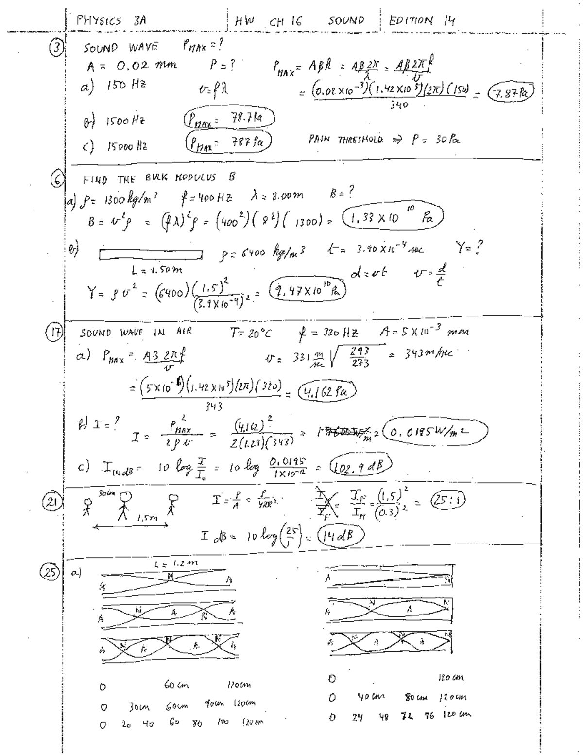 PH3A HW CH 16 KEY Sound - Biochem homework key - PHYSICS 3A HW CH 16 ...