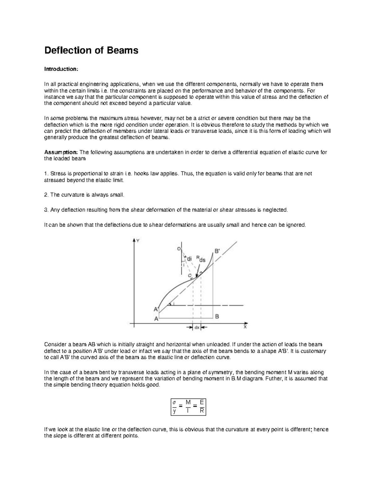 CE222 Deflection of Beams in Strength of materials 2 - Deflection of ...