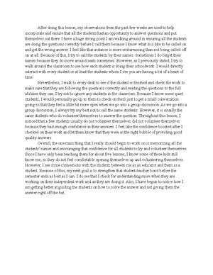 Lemov Strategies - Lemov Strategies Strategy Effectiveness rating Date ...