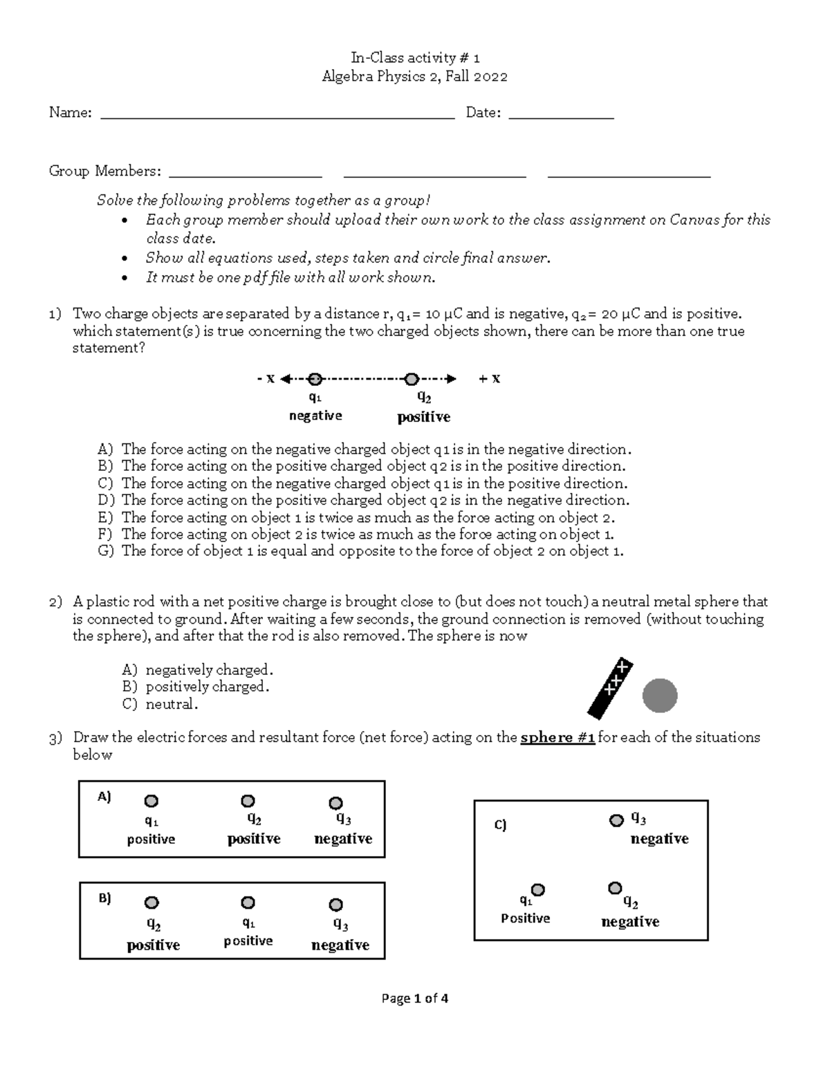 In Class Activities # 1 Physics 2 Fall 2022-2 - In-Class activity # 1 ...