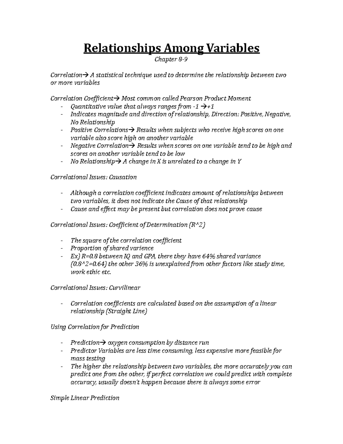 Relationships Among Variables - Correlational Issues: Curvilinear ...
