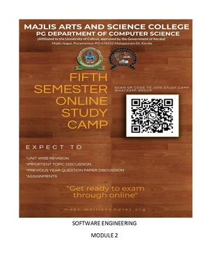 SE module-3 - SOFTWARE ENGINEERING MODULE - MAJLIS ARTS AND SCIENCE ...