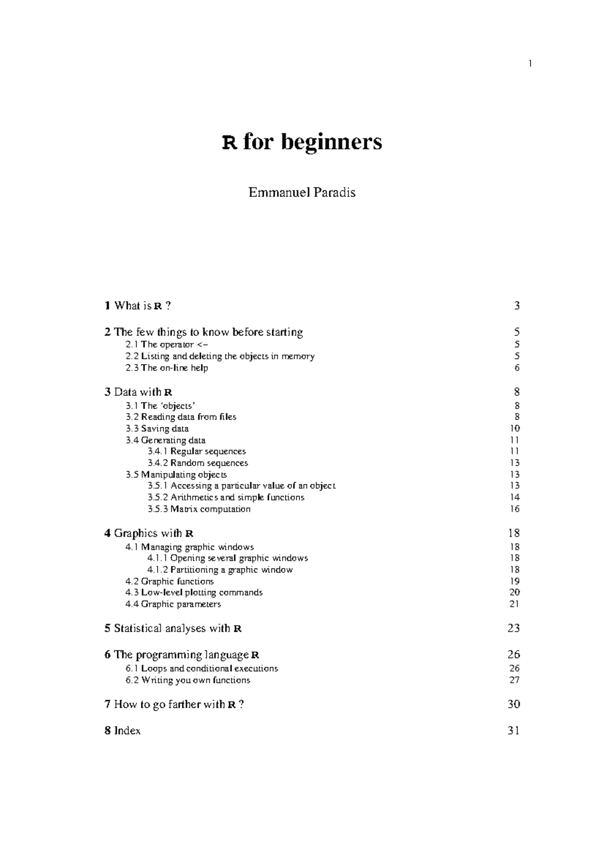 R for beginners - 4 Regular sequences 3.4 Random sequences 3 ...