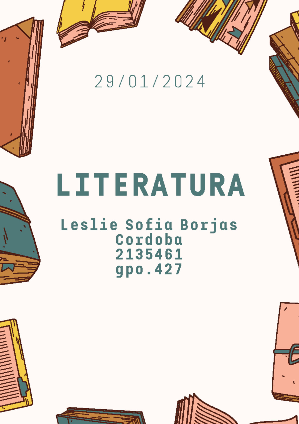 Ar1 E2 Lit..... - Literatura II - LITERATURA 29/01/ Leslie Sofia Borjas ...