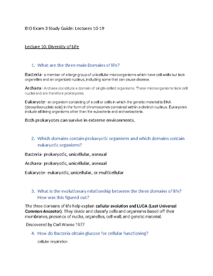BIO 103 ex.3 - Use these study guides and in class notes as practice ...