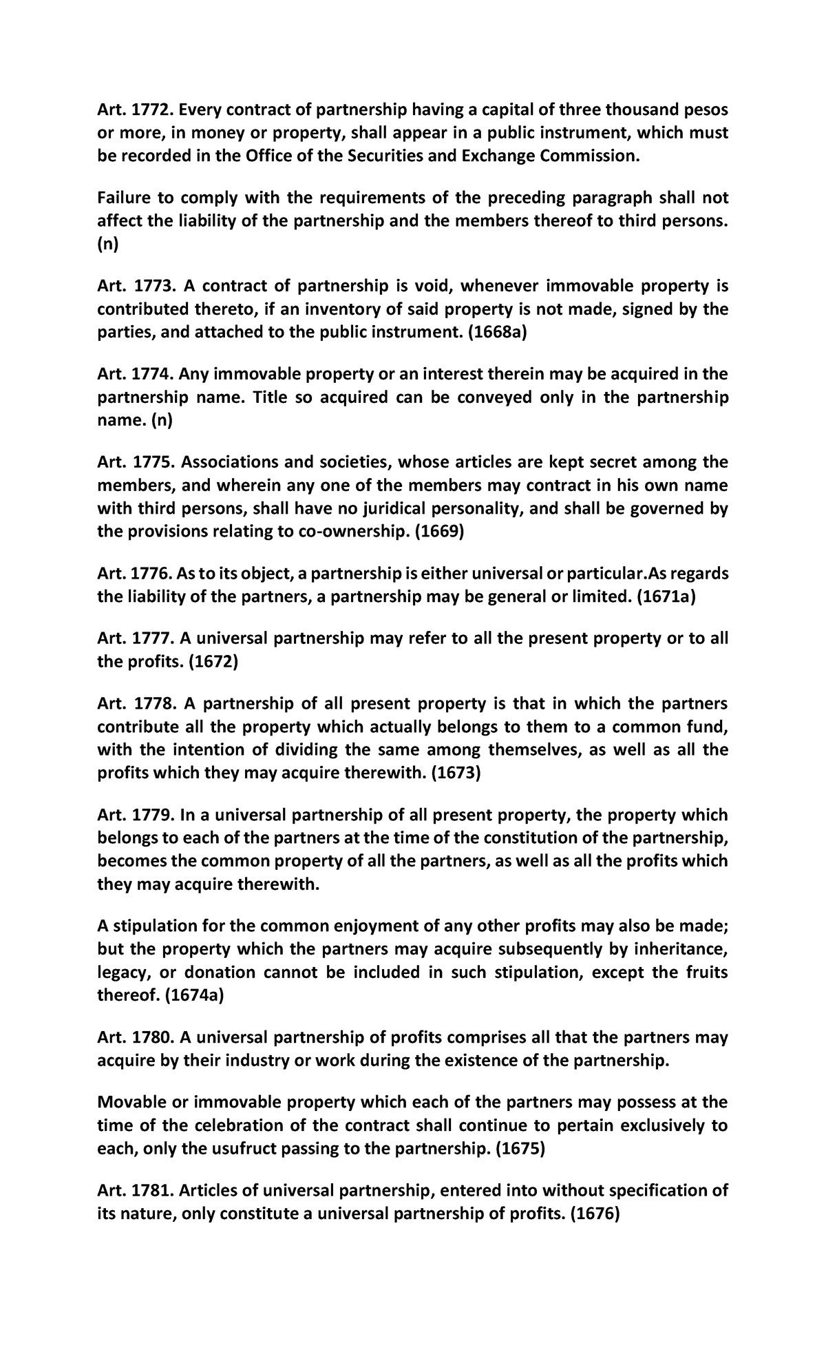 Article 1772 to 1783 - asdasdasdasd - Art. 1772. Every contract of ...