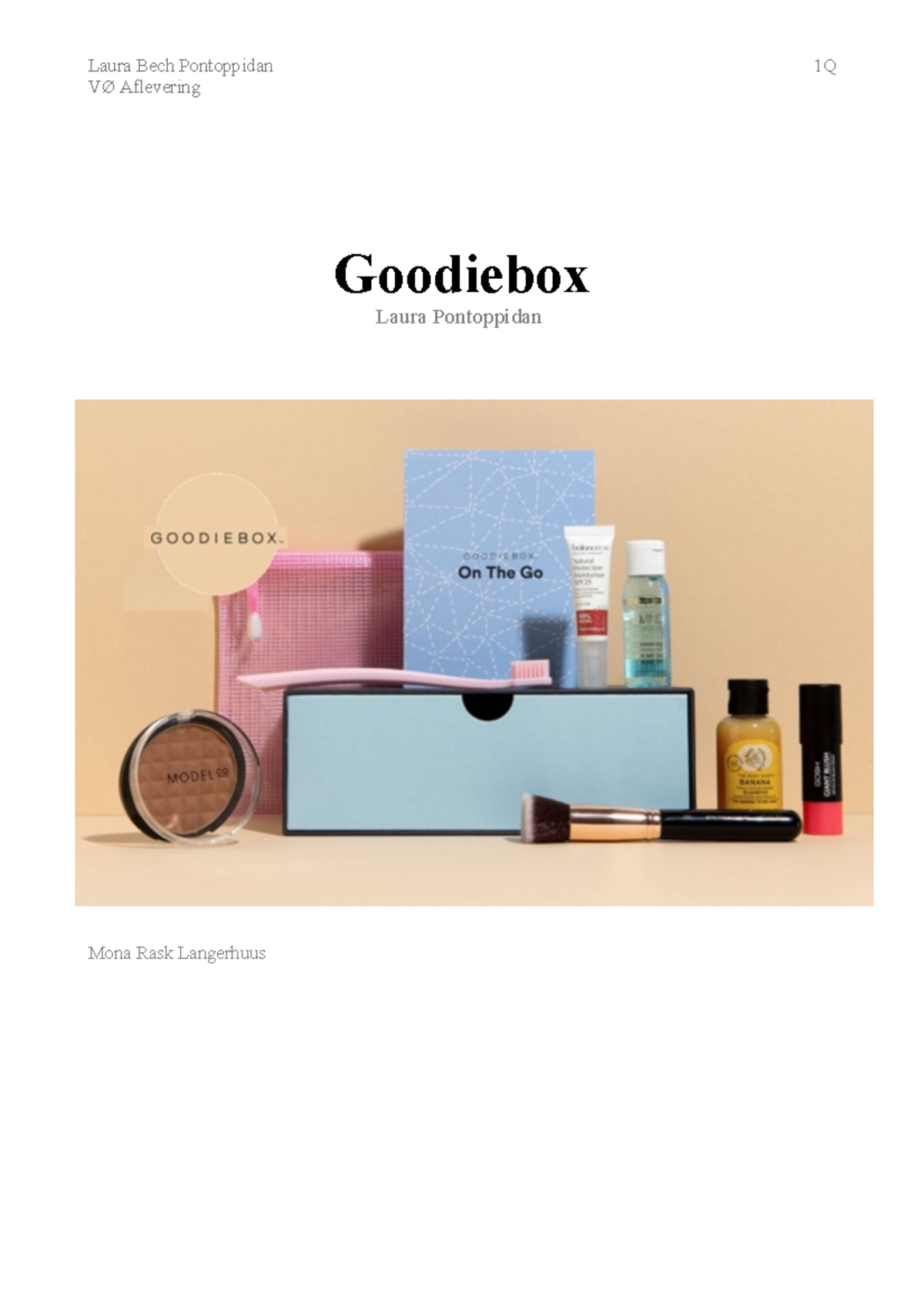 Goodiebox - VØ Aflevering Goodiebox Laura Pontoppidan Mona Rask ...