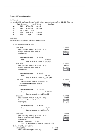 Theories OF Accounts Receivable and Allowance for Doubtful Accounts - TRADE AND OTHER ...