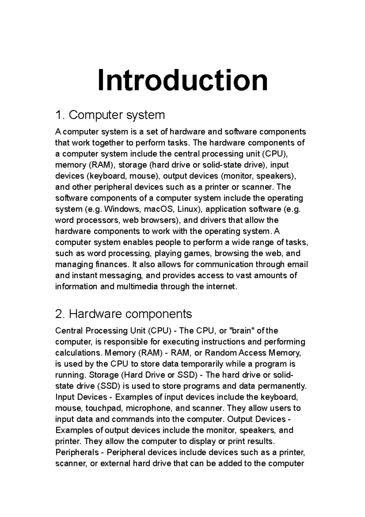 Chapter 1-My own note - My own note about the class - Introduction 1 ...