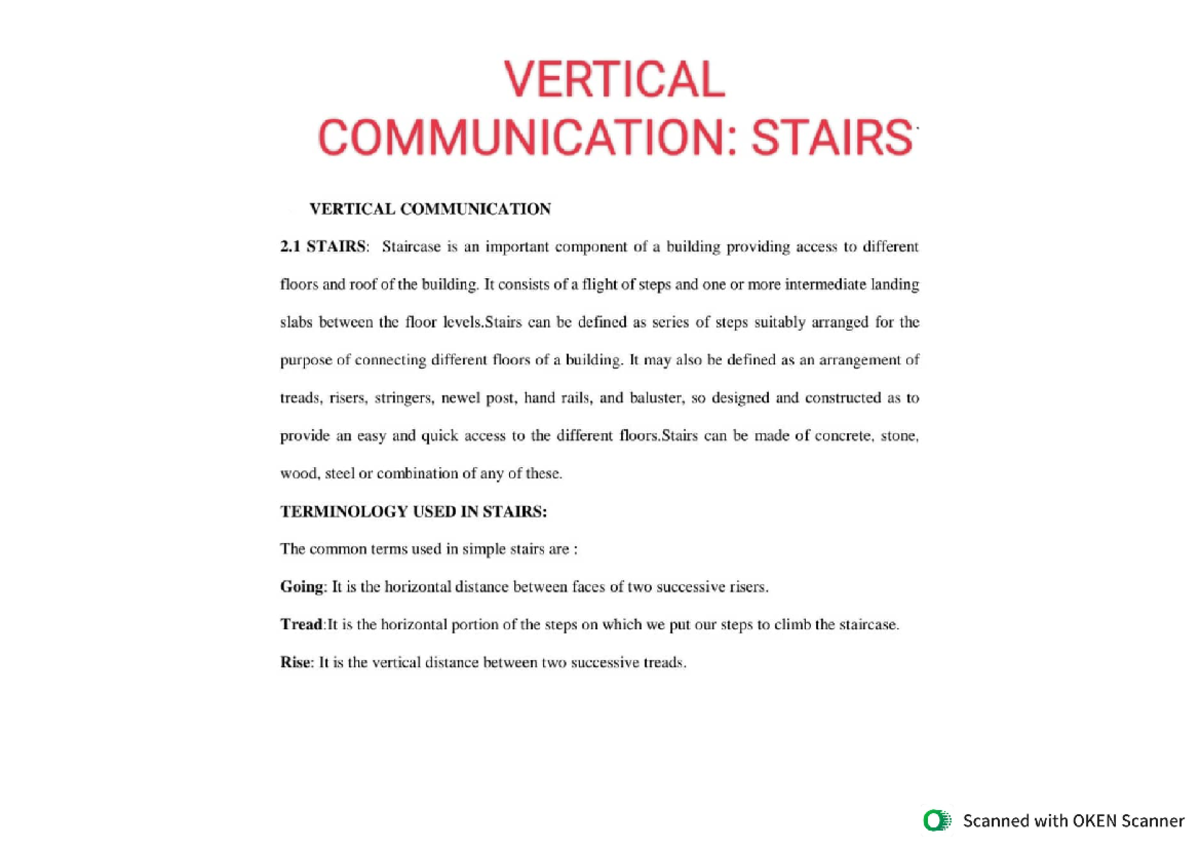 Stairs - Materials of Construction - Studocu