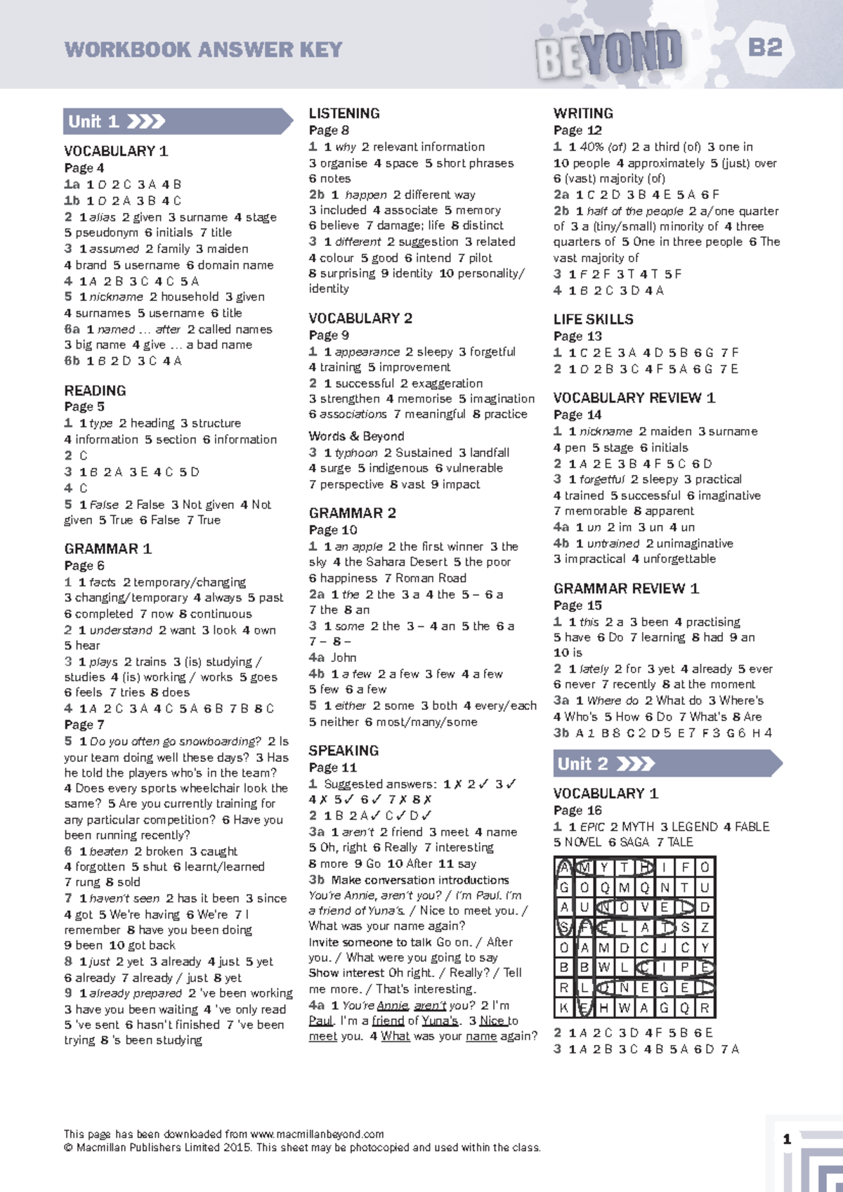 Bey B2 WBAK - WORKBOOK ANSWER KEY This page has been downloaded from ...
