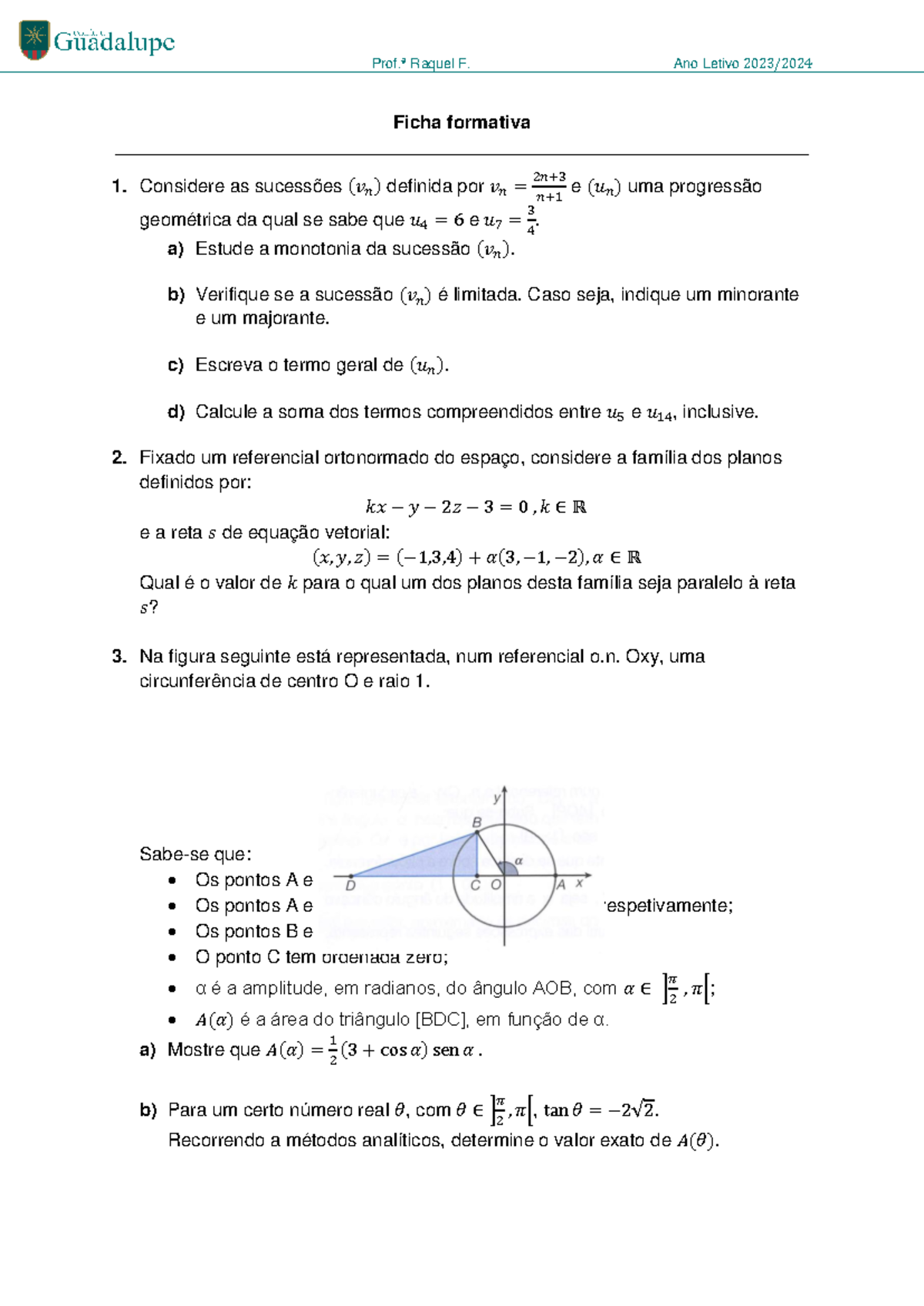 Ficha formativa 3 - v3 - Mat - Ficha formativa - Studocu